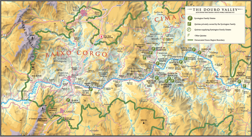 Douro Valley Vineyards Map · Symington Family Estates